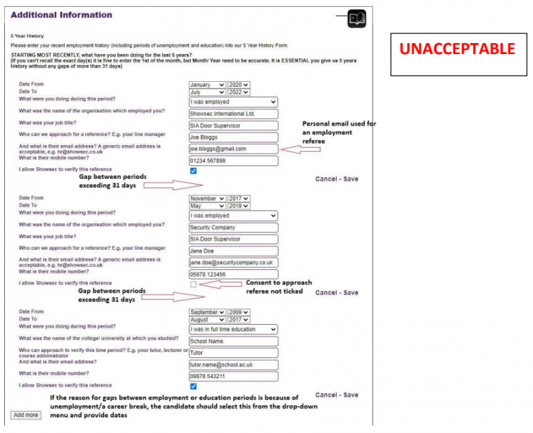 Recruitment - Five Year History Help - Showsec